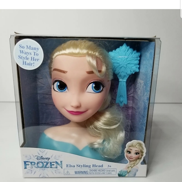 Disney | Toys | Disney Frozen Elsa Styling Mini Head With Hair Brush ...